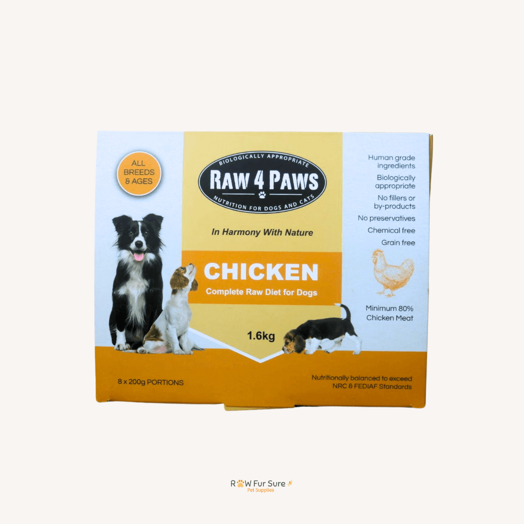 Raw4Paws DOG Rolls Chicken 8x200g | Raw Fur Sure Pet Supplies
